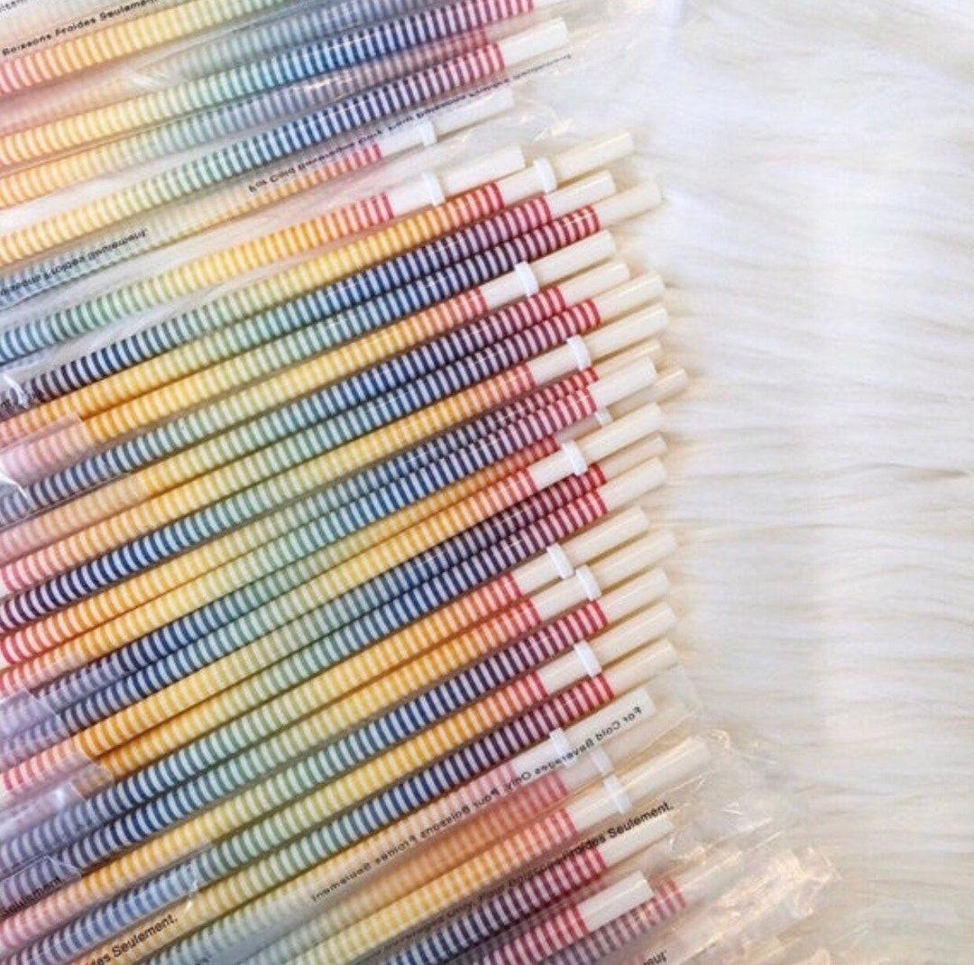 Rare Starbucks Rainbow Straws, Starbucks Cold Cup Straws, Starbucks ...