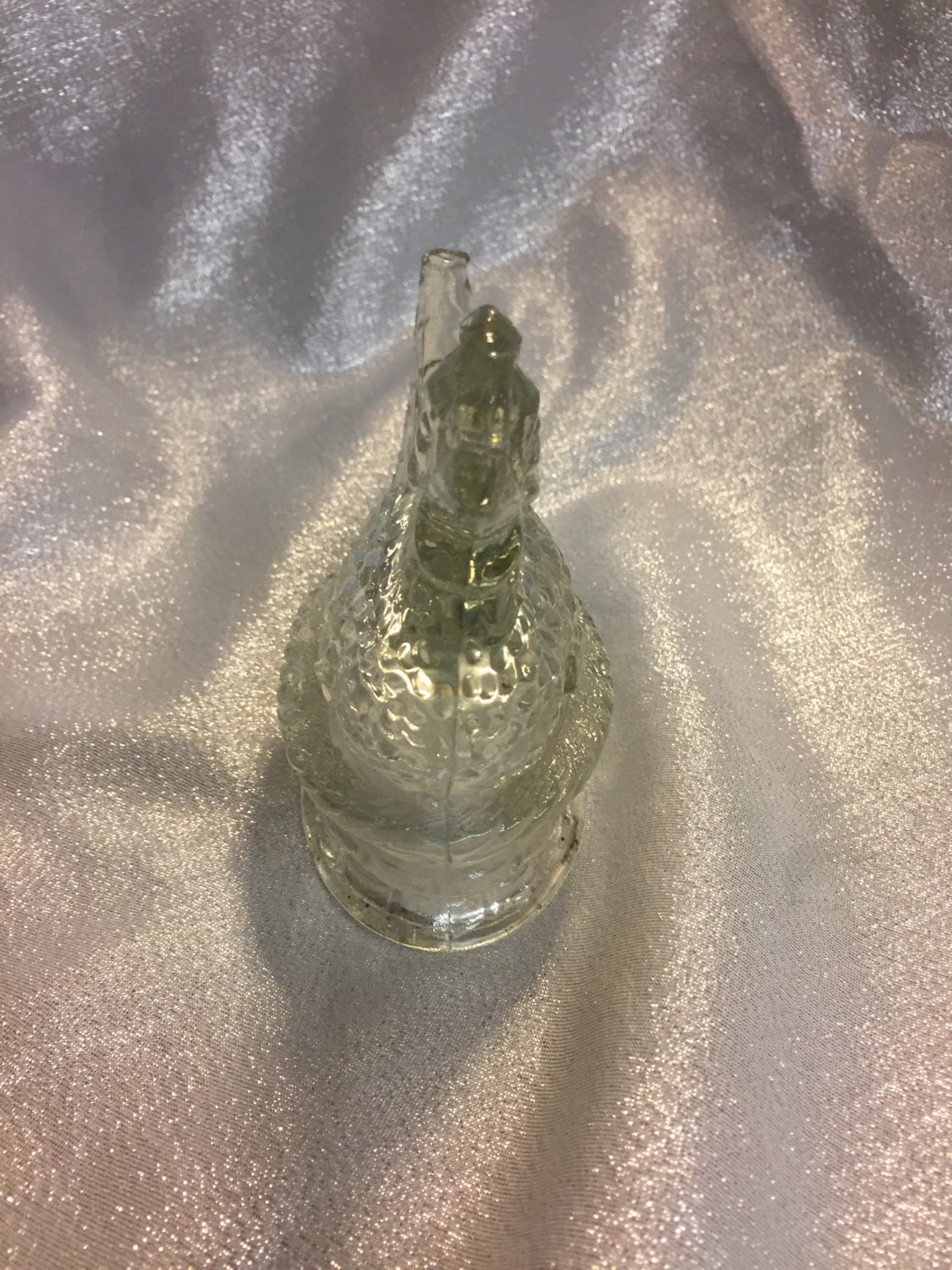 Vintage Glass Hen on Basket Chicken Candy Container - Etsy