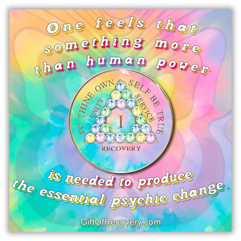 AA Chip | AA Medallion | AA Coin With Tie Dye Colors for a Psychic ...