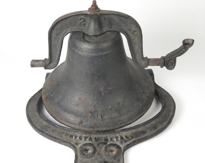 Antique Dinner Bell Cast Iron Crystal Metal No 2 School Church Farm - Etsy