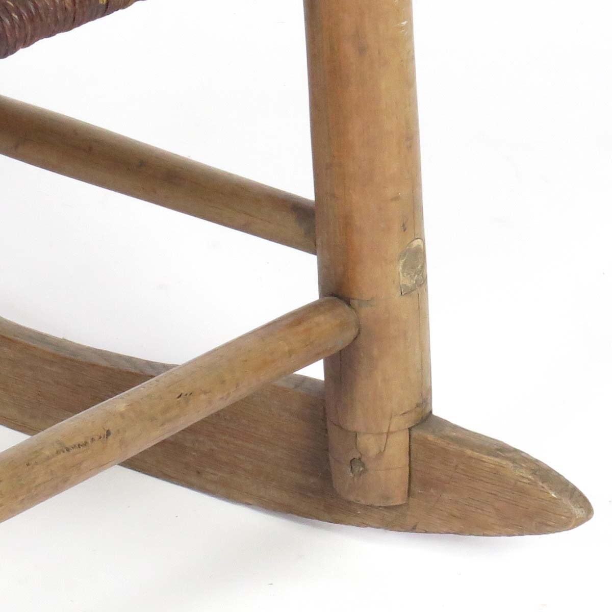 Antique Rocking Chair Rocker Ladder Back Rush Seat Primitive | Etsy