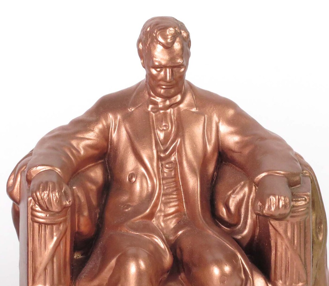 Abraham Lincoln Bookends Alexander Backer Chalk Ware Statues - Etsy