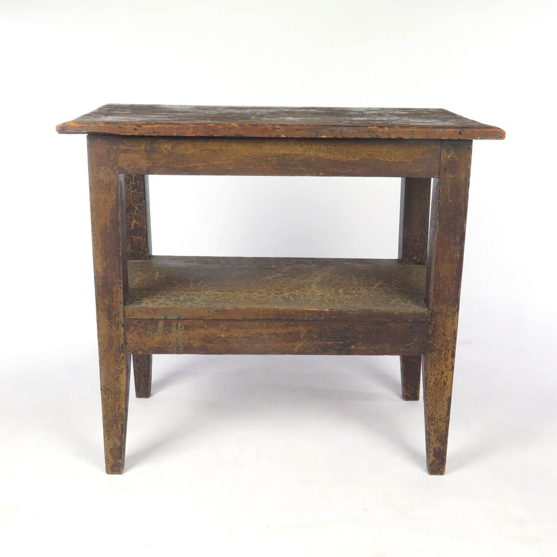 Antique Bucket Bench Side Table Work Stand With Shelf - Etsy