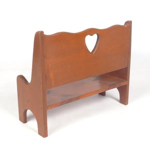 Small Wooden Doll Bench Heart Cutout - Etsy