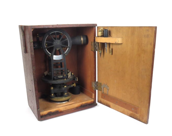 Vintage Polara Transit Compass Level Surveying Scope in Case C L Berger ...