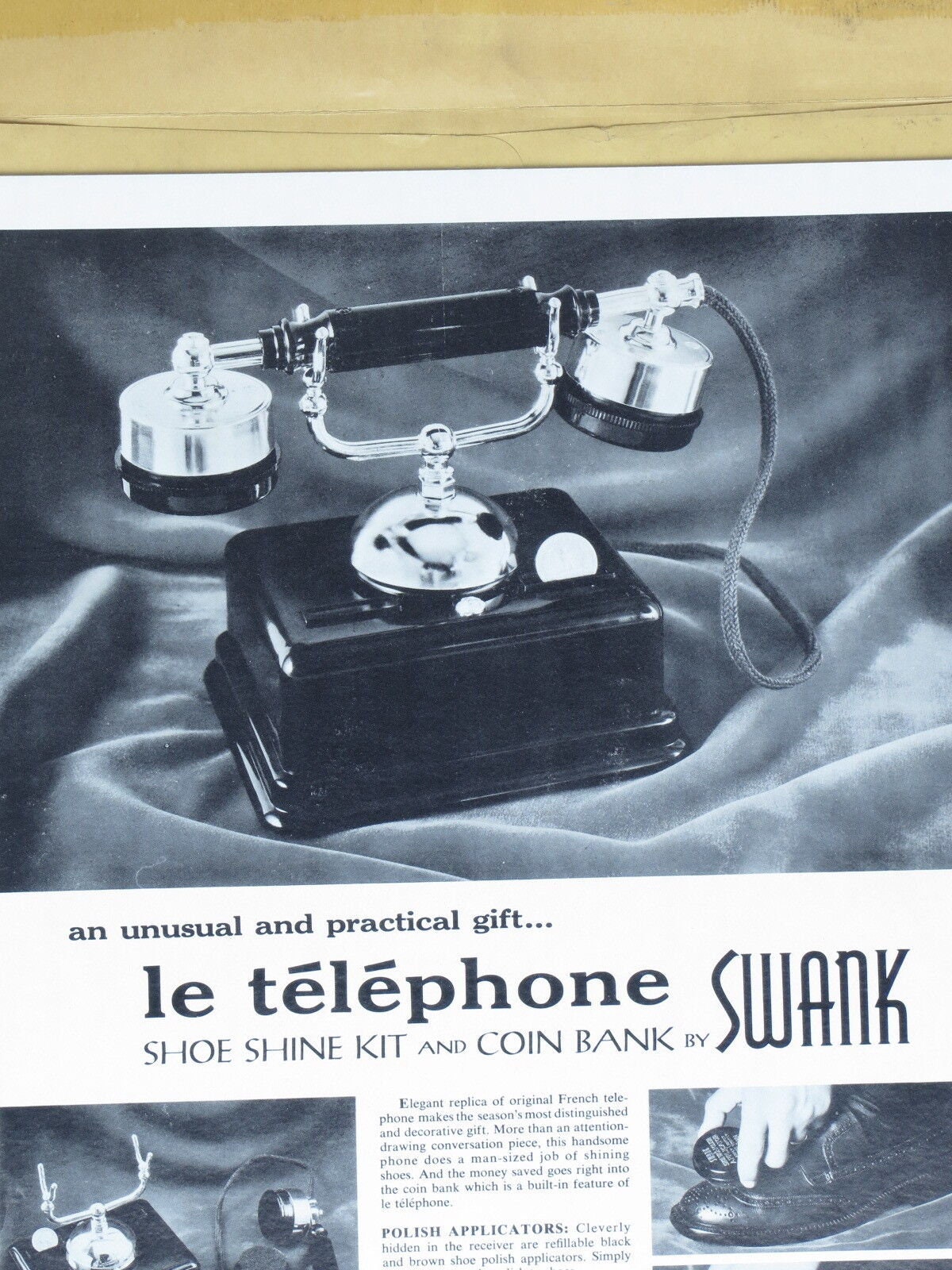 Swank Store Advertising Vintage Counter Card Shoe Shine Kit - Etsy