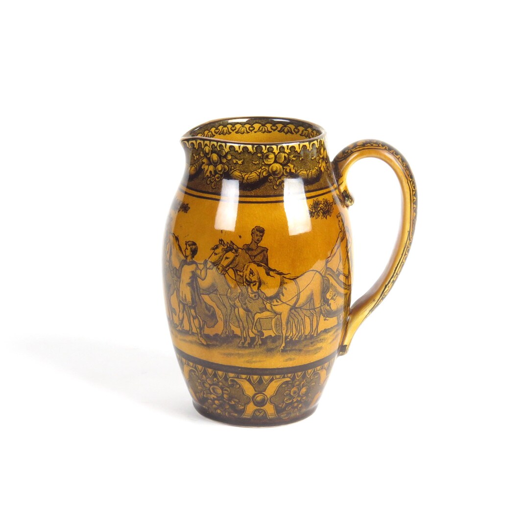 Royal Doulton Isthmian Games Pitcher Antique Burslem England - Etsy