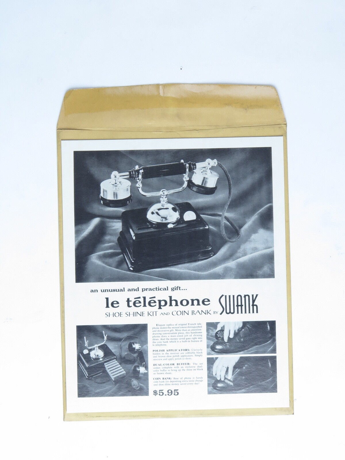 Swank Store Advertising Vintage Counter Card Shoe Shine Kit - Etsy