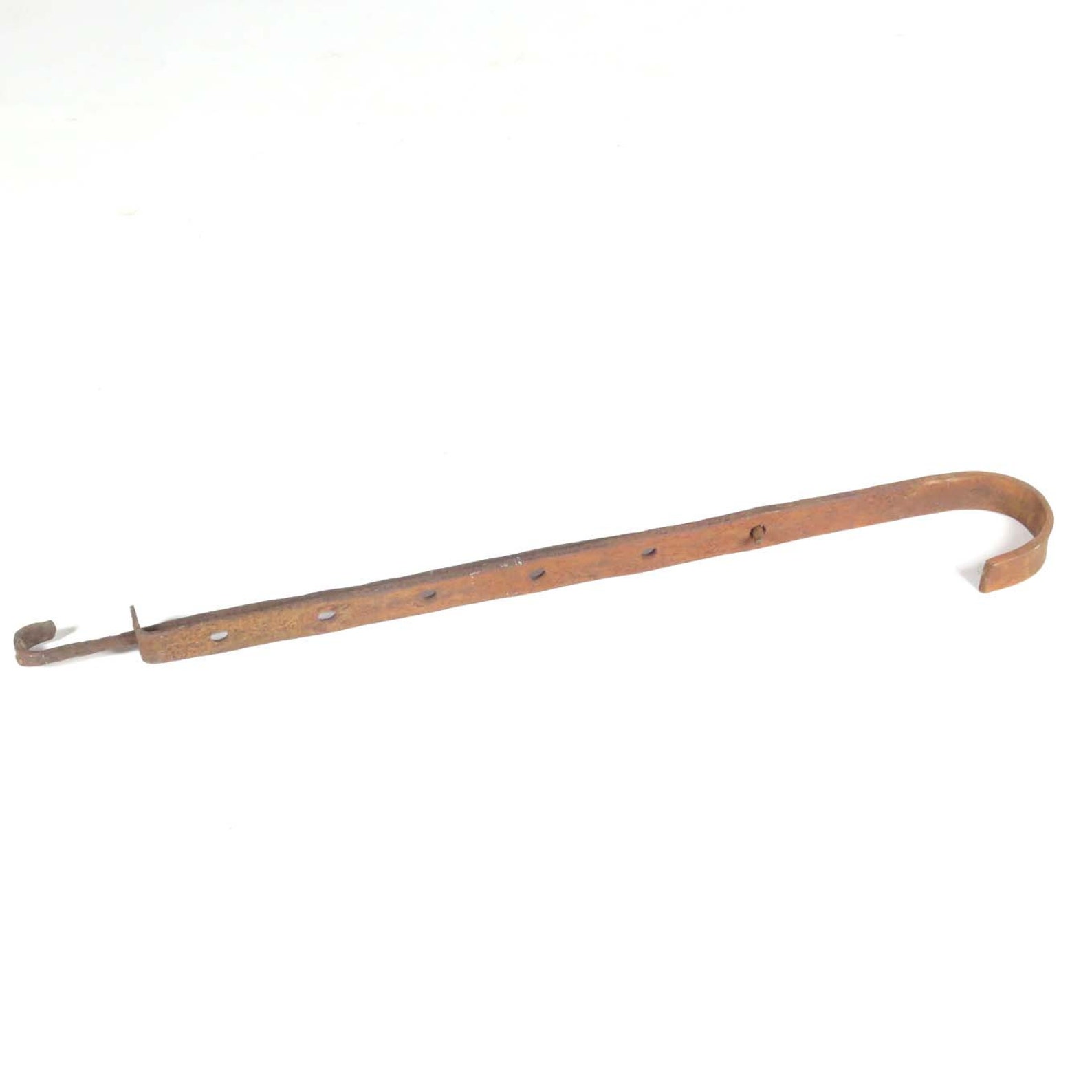 Antique Fireplace Trammel Wrought Iron Pot Hook Hearth Hand Forged ...