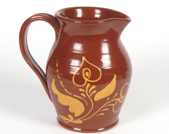 Turtle Creek Pottery Redware Pitcher Jug Greg Neal 1986 Vintage - Etsy