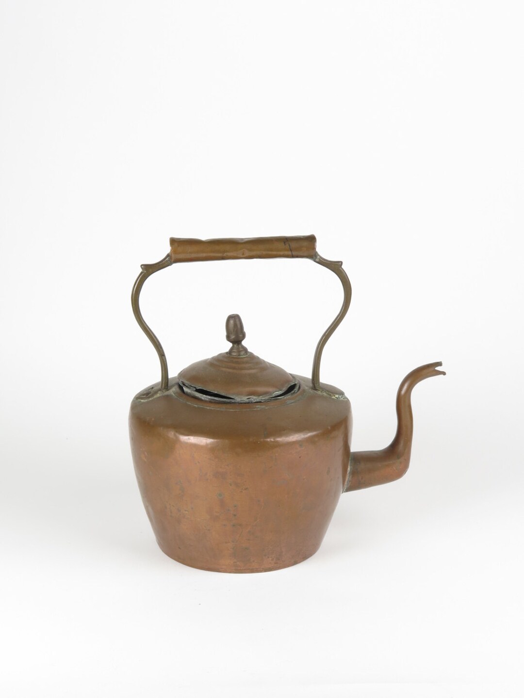 Antique Copper Kettle Teapot Tea Unknown Mark as is Metalware Early ...