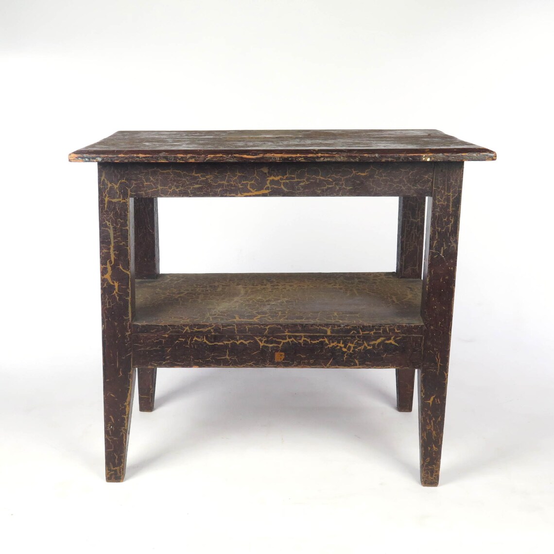 Antique Bucket Bench Side Table Work Stand With Shelf - Etsy