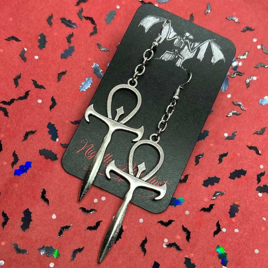 Large Vampire Ankh Earrings V2.0 - Etsy