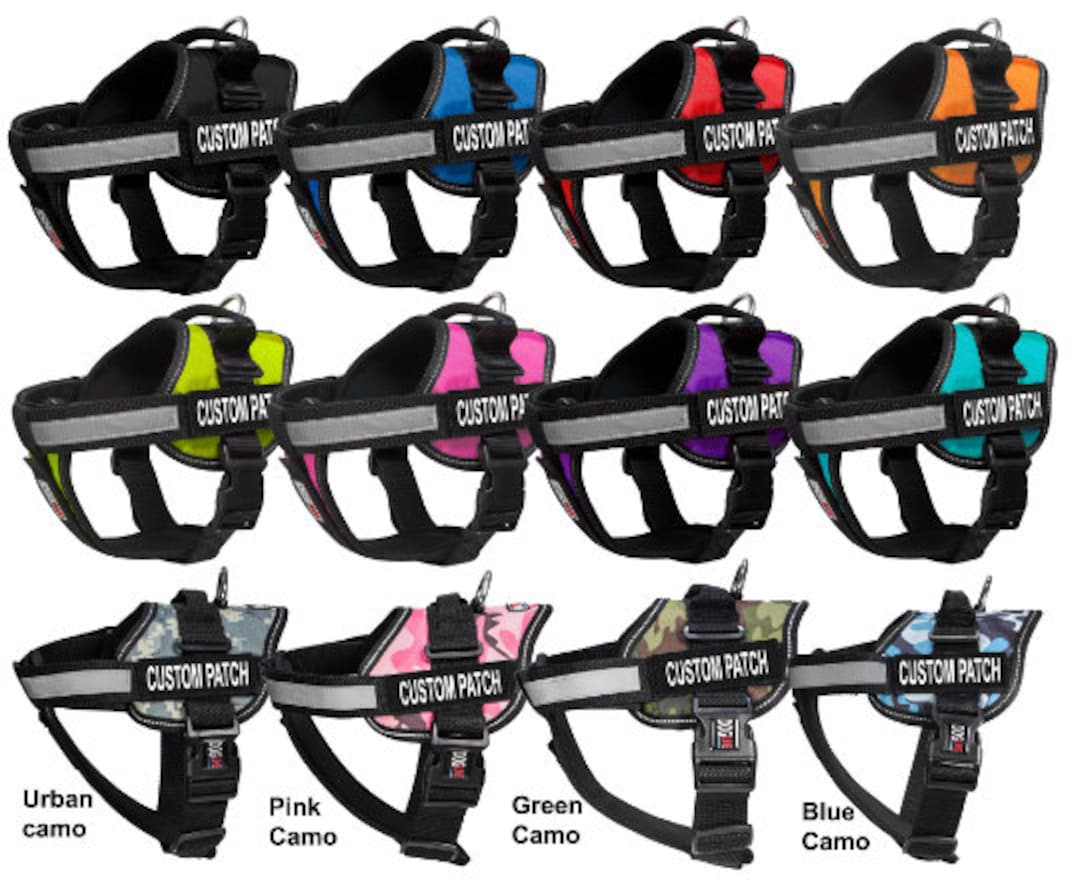 Personalized Dog Harness With Custom Patch Hook Fastener Backing Dog ...