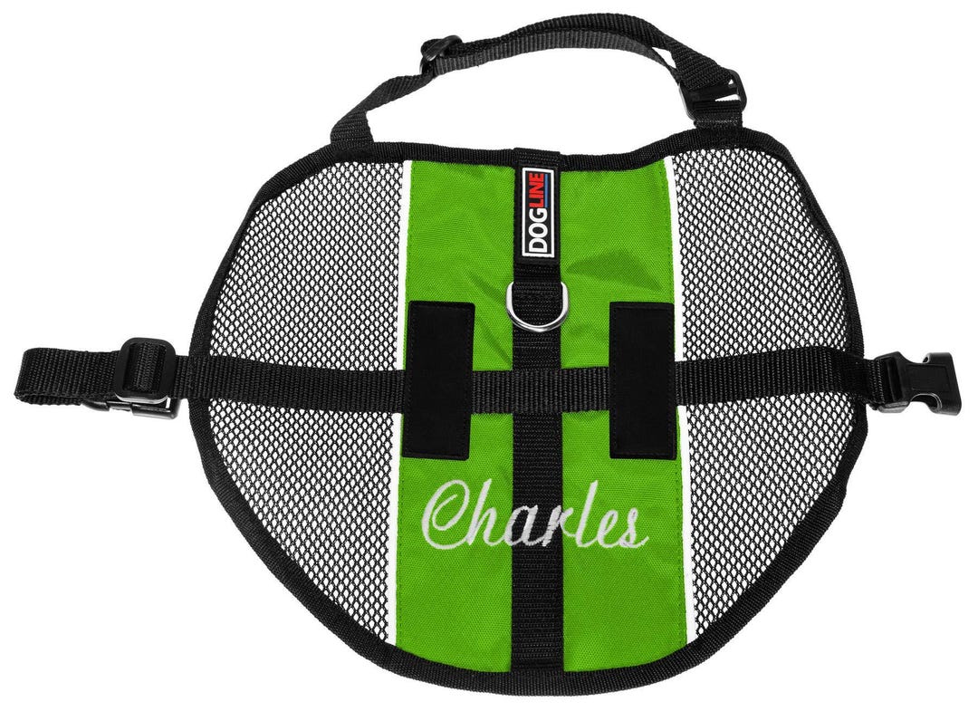 Custom Embroidered Dog Harness With Velcro Patch Backing, Personalized ...