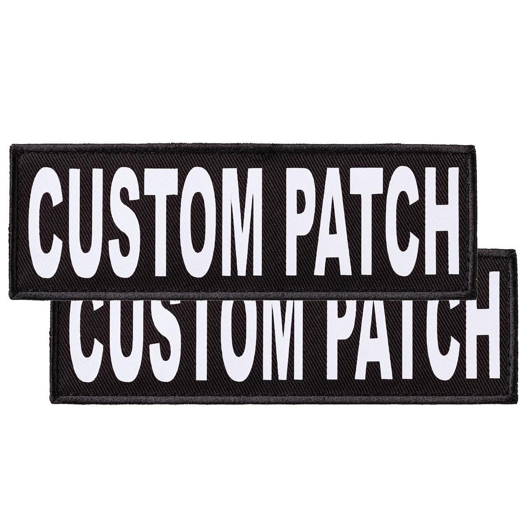 Personalized Text CUSTOM Patch/patches With Bright WHITE Lettering and ...