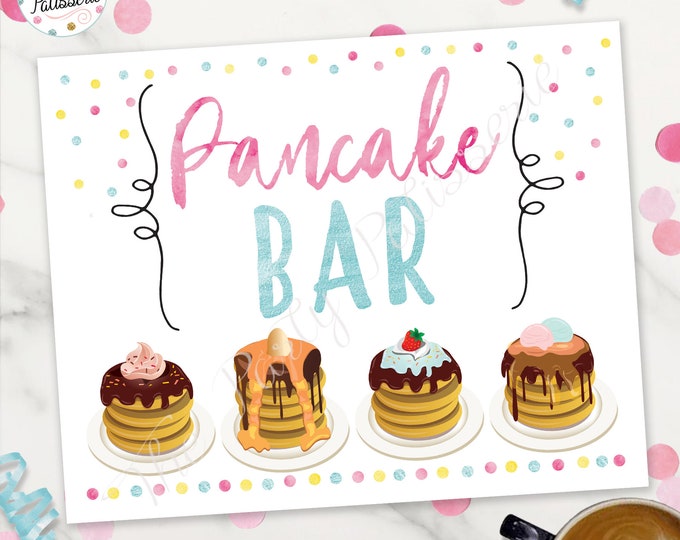 Pancakes and Pajamas Party Banner, Pennant, Triangles, Digital File ...