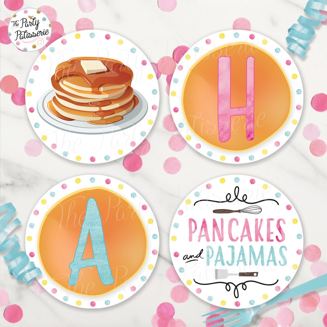 Pancakes and Pajamas Party Banner / Digital File / Printable / Custom ...