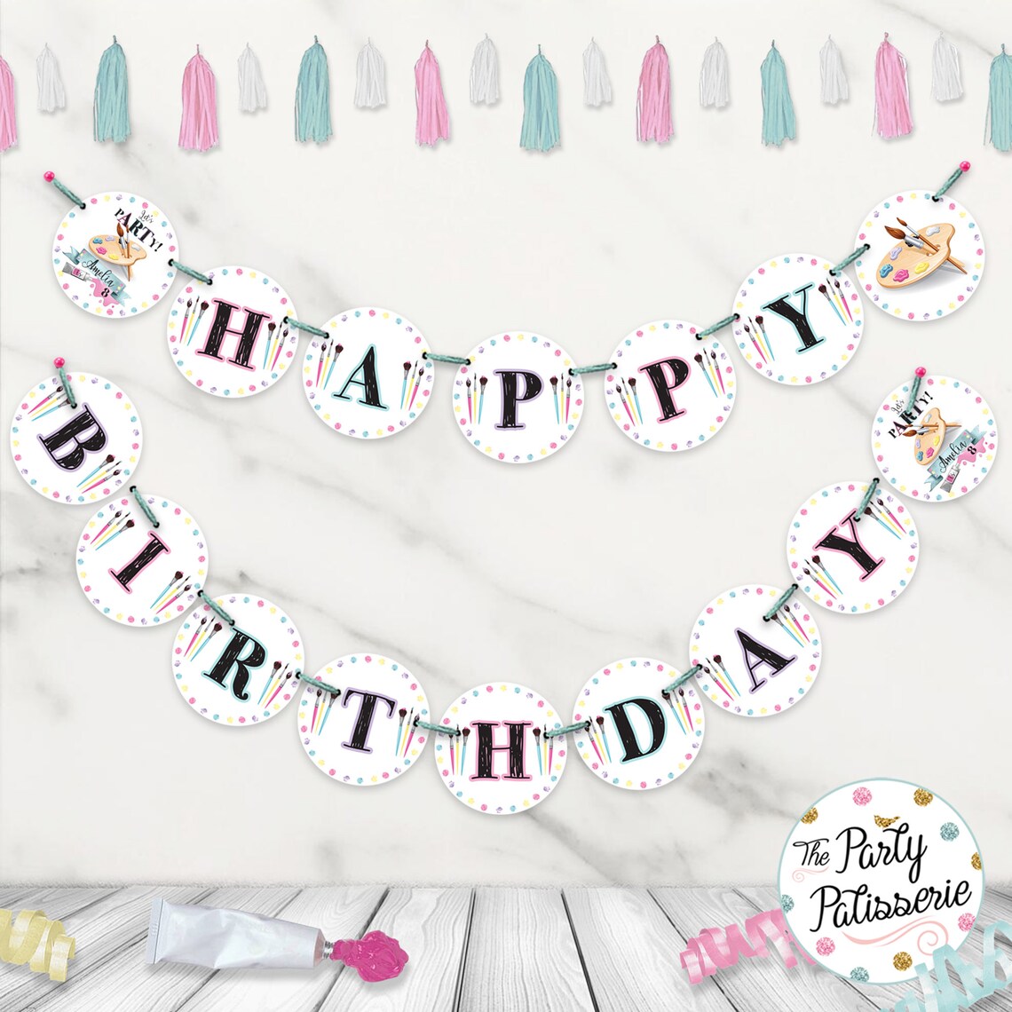 Let's Party Banner Art Party Banner Digital File | Etsy