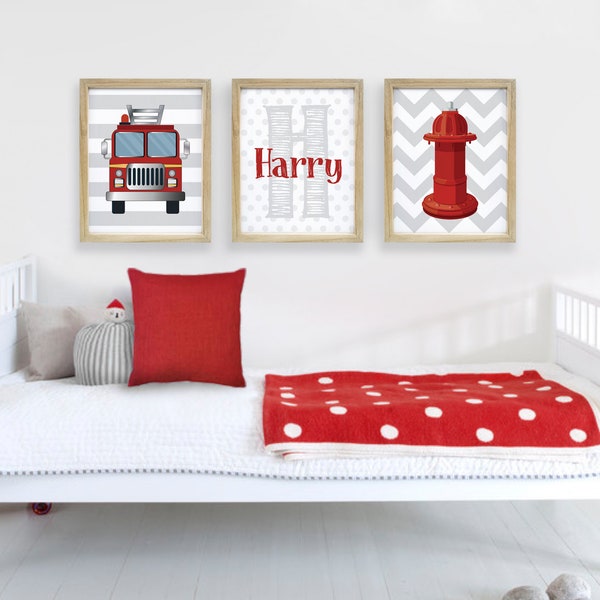 Fire Truck Nursery - Etsy