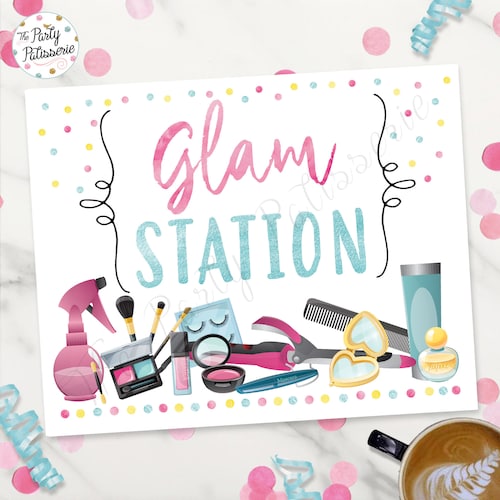 Manicure Station Sign Digital File Printable Beauty Pajama | Etsy
