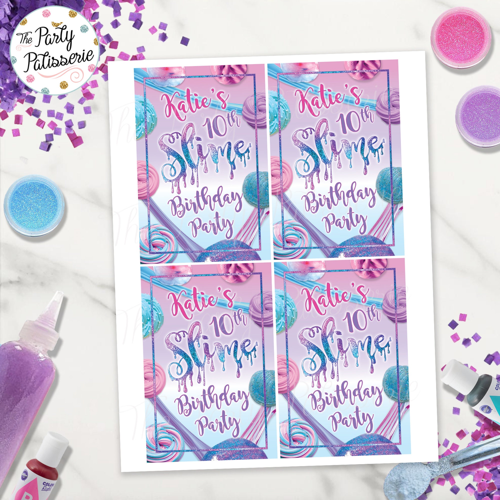 Slime Juice Pouch Label Digital File Printable Slumber | Etsy