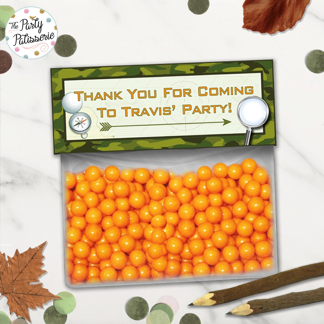 Scavenger Hunt, Treasure Hunt, Birthday Party Thank You Favor Bag ...