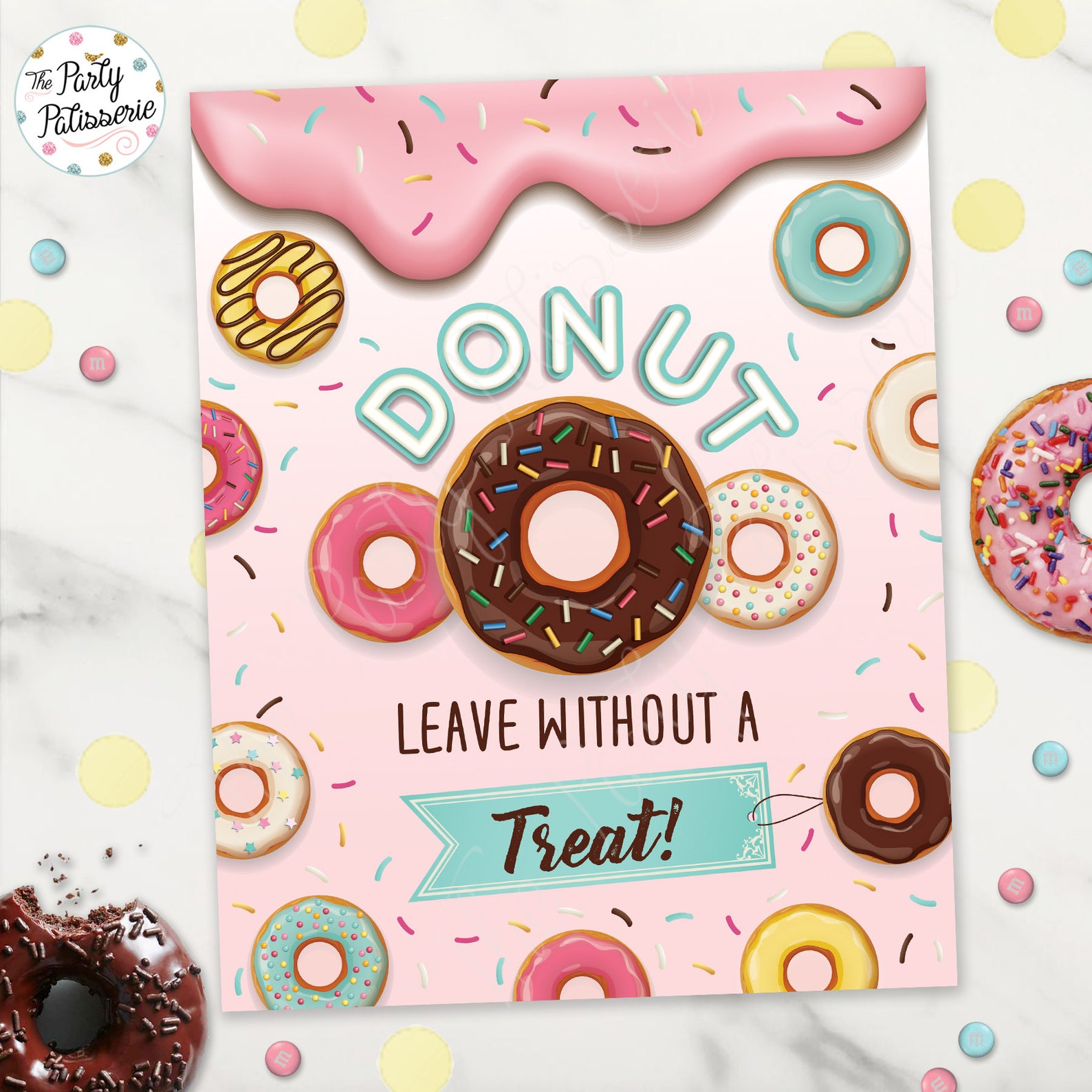Donut Party Treat Sign / Instant Download / Favor Sign / - Etsy