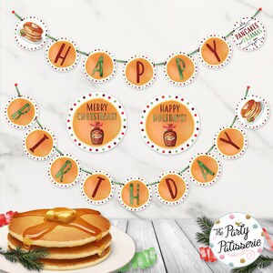 Christmas Pancakes and Pajamas Banner Holiday Banner Digital - Etsy
