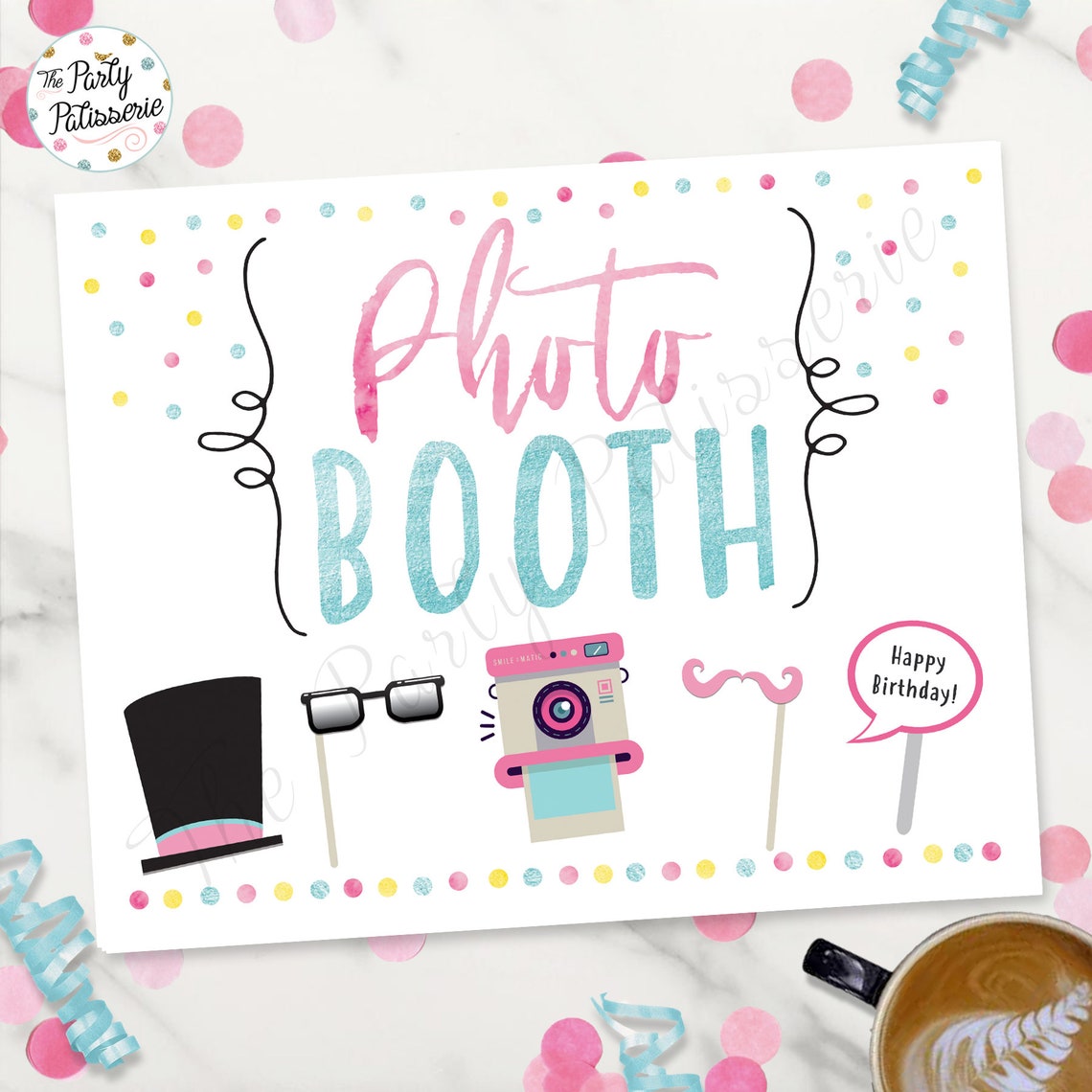 Photo Booth Sign / Digital File / Printable / Custom / Pajama Party ...