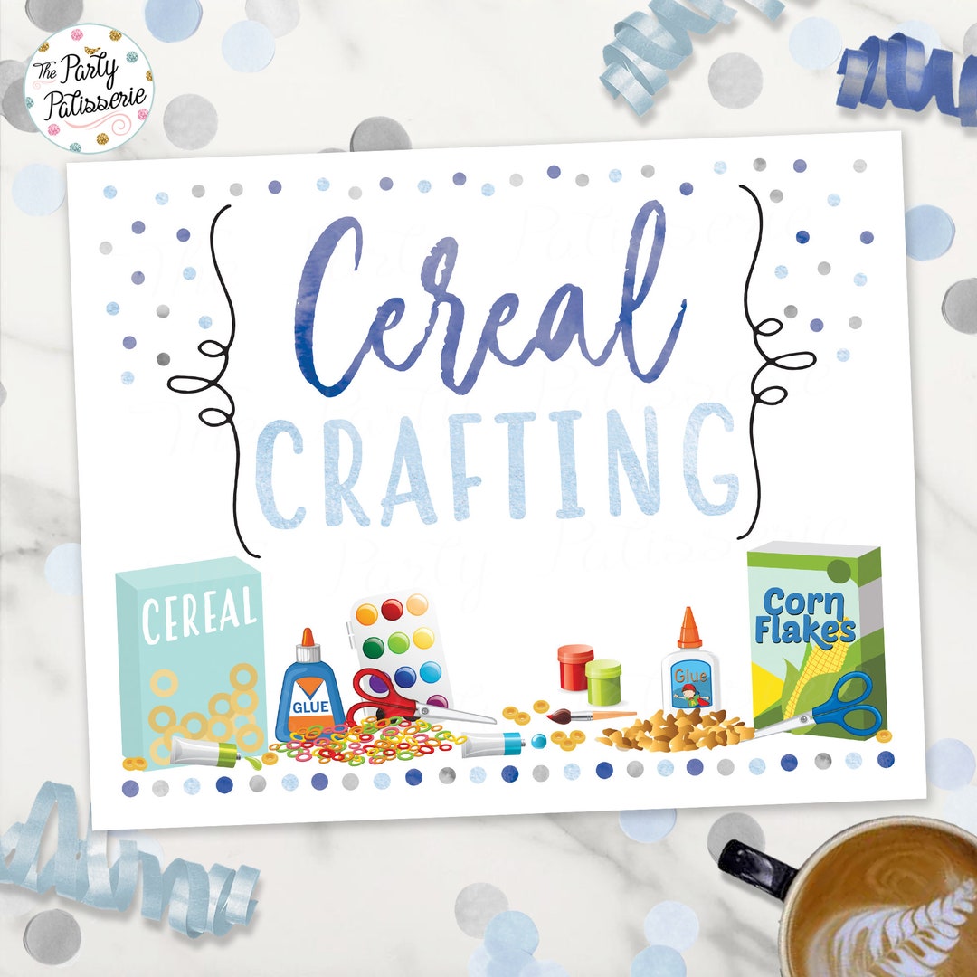 Cereal Crafting Sign - Etsy