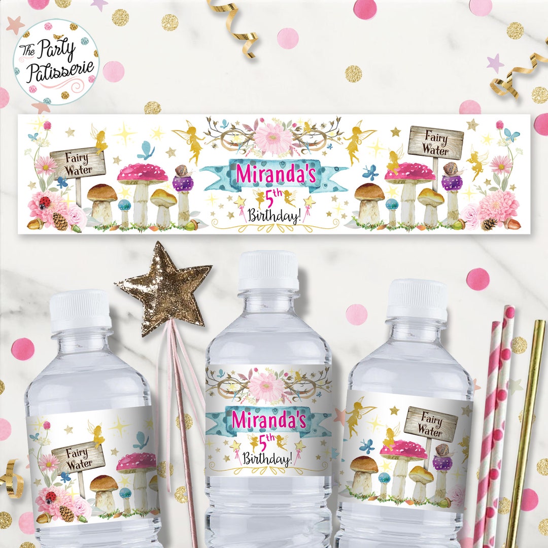 Printable Fairy Water Bottle Labels, Fairy Bottle Wrap, Digital File ...