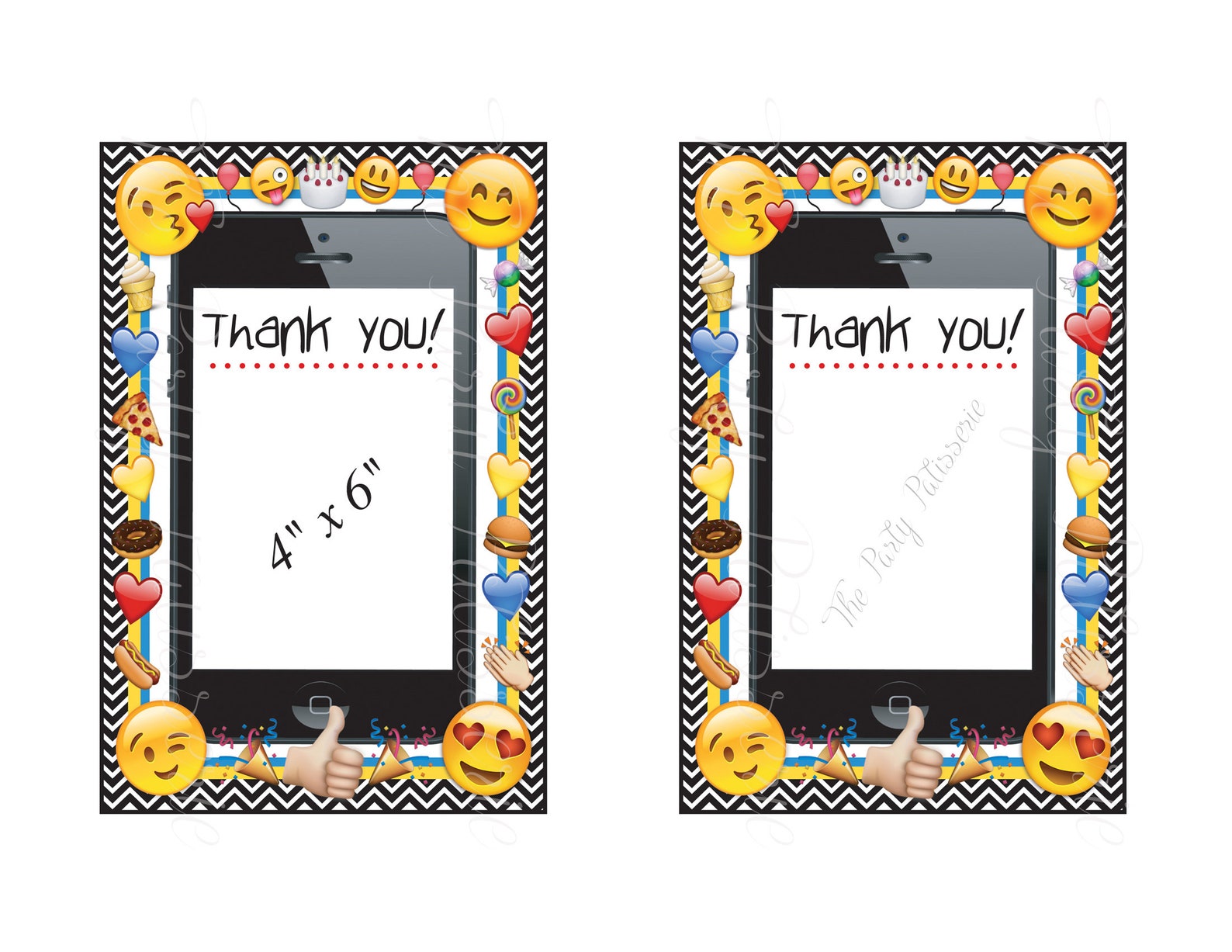 EMOJI Thank You Cards Emoji Thank You Note Emoji Birthday | Etsy