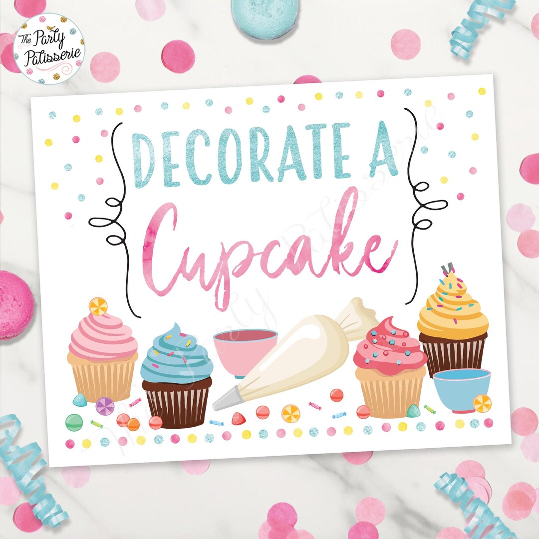 Printable Cupcake Decorating Sign, Digital File - Etsy