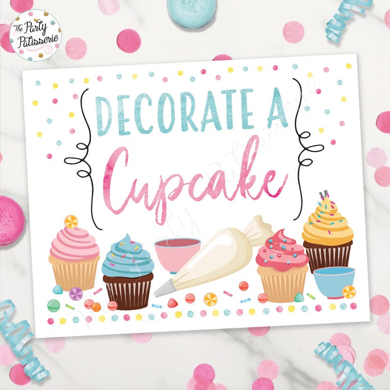 Printable Cupcake Decorating Sign, Digital File - Etsy