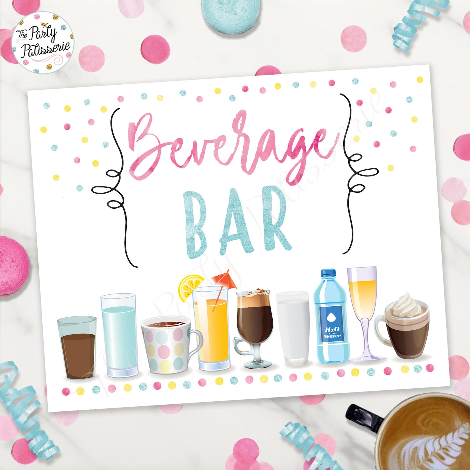Beverage Bar Sign Beverage Sign Drink Sign Pancakes and - Etsy