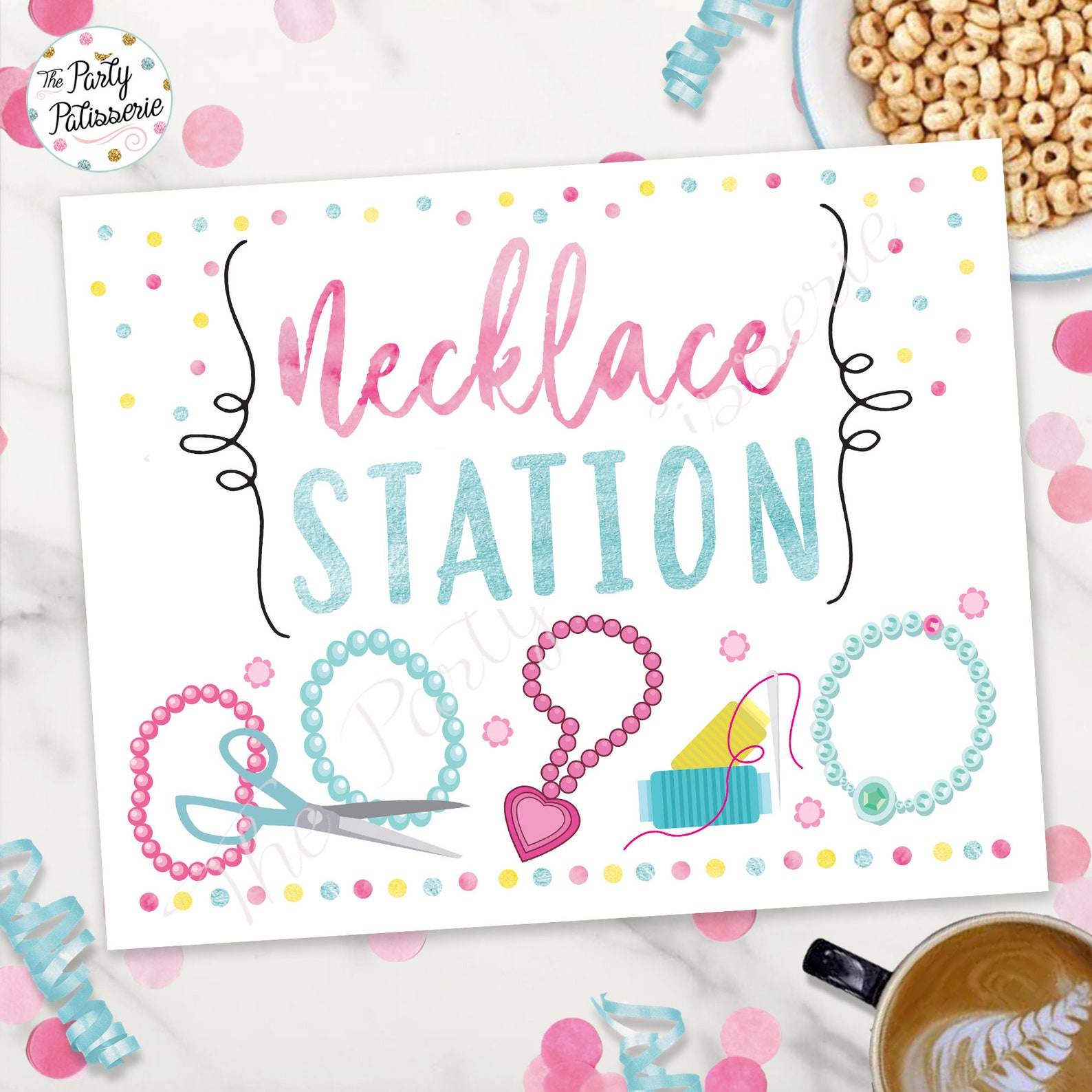 Necklace Station Sign / Digital File / Printable / Pajama | Etsy