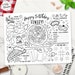 Printable Spaghetti Coloring Placemat, Pasta Party, Personalized ...