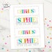 Name Birthday Party Thank You Favor Bag Topper / Digital File ...