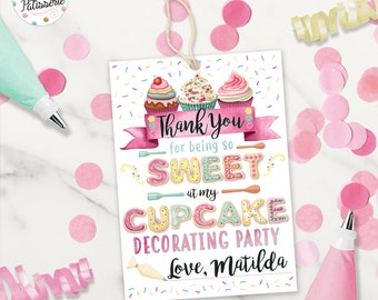 Baking Favor Tags, Thank You Tags, Printable File, Cooking Favor Tag ...