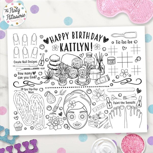 Spa Party Printables - Etsy