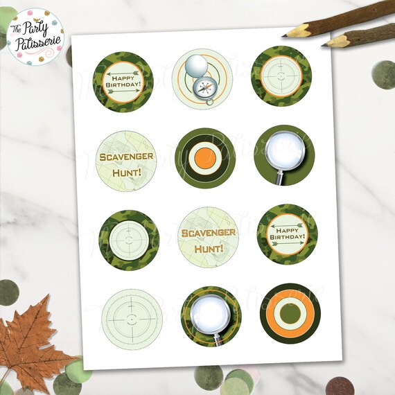 Scavenger Hunt Cupcake Circles Treasure Hunt Party Cupcake - Etsy