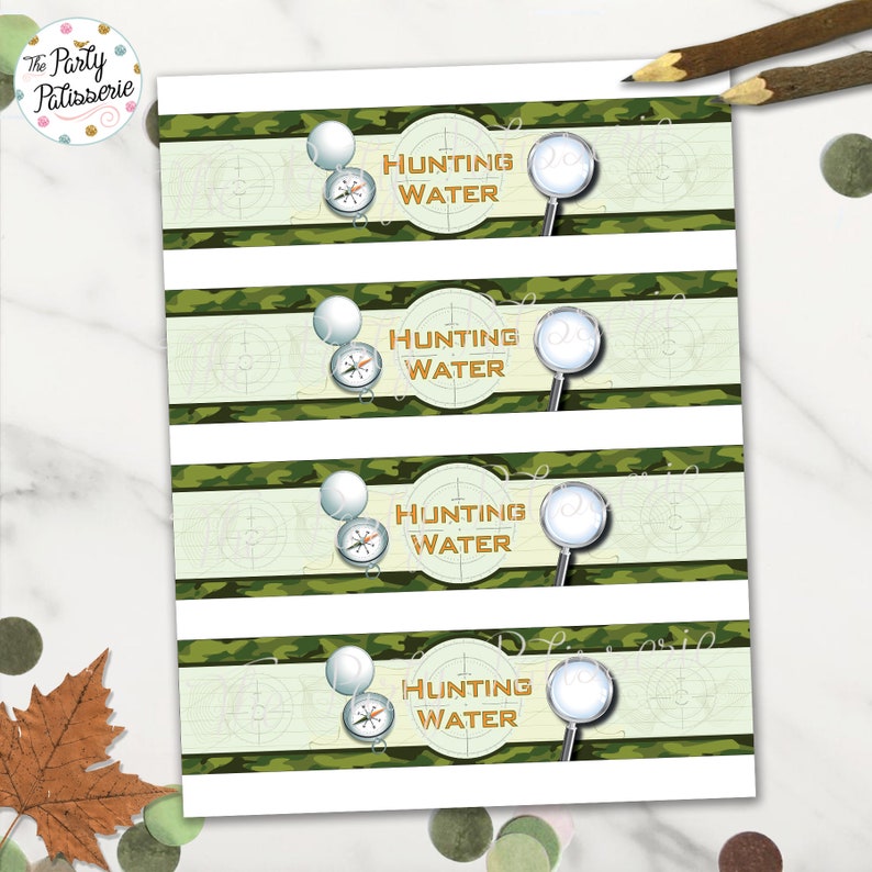 Scavenger Hunt Water Bottle Labels, Instant Download, Digital File ...