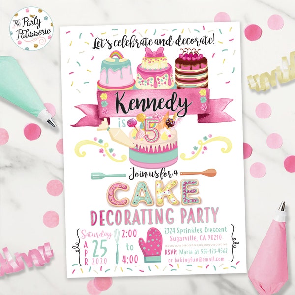 Baking Birthday Invitation - Etsy