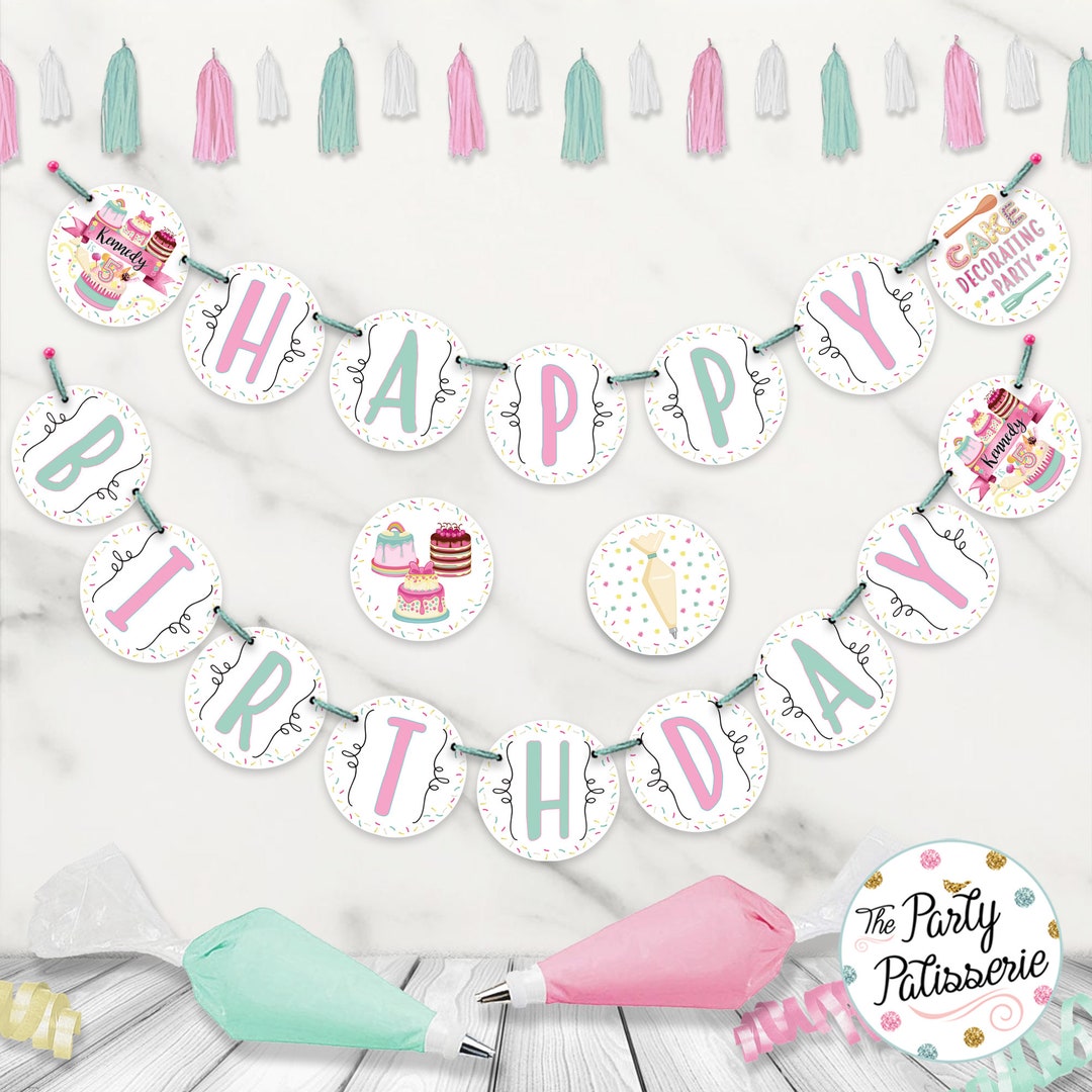 Cake Decorating Banner, Cake Party Banner, Digital File, Printable ...
