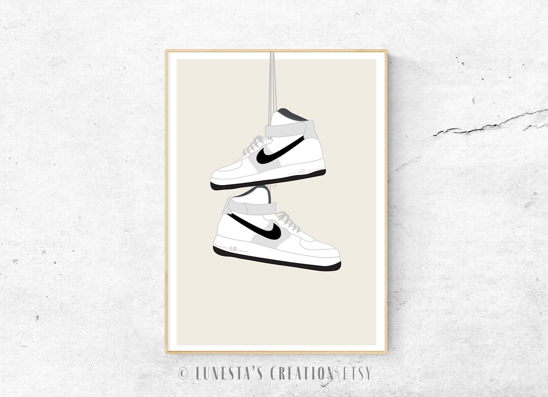 Nike Sneaker Wall Art; Airforce Shoe Poster; Sneakerhead Poster; Nike ...