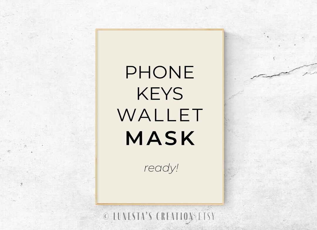 Mask Reminder Sign Phone Keys Wallet Mask Sign Witty Funny - Etsy