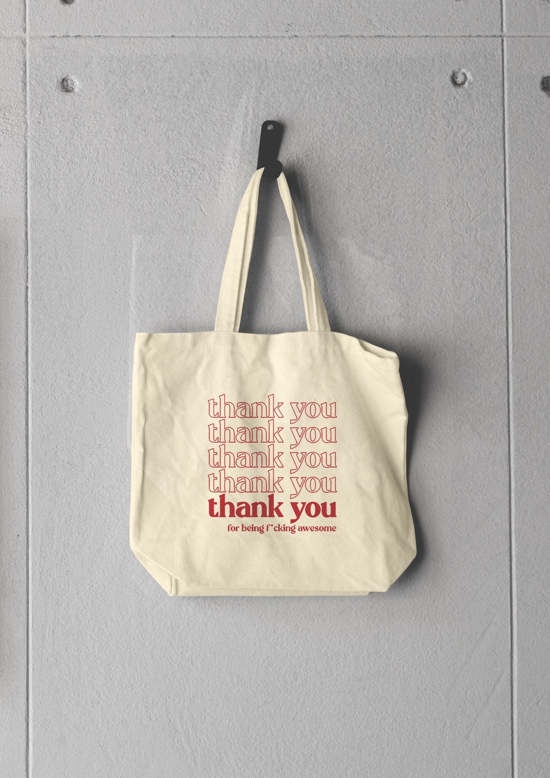 Thank You for Being Awesome Tote Bag, Thank You Take Out Tote, Thank ...