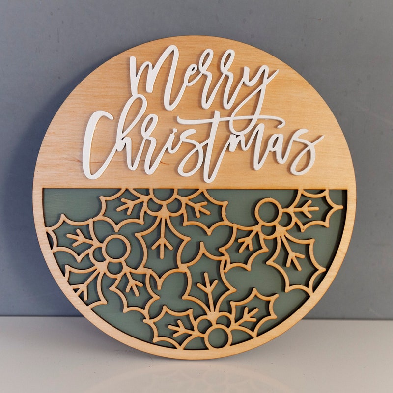 Round Christmas Signs - Etsy