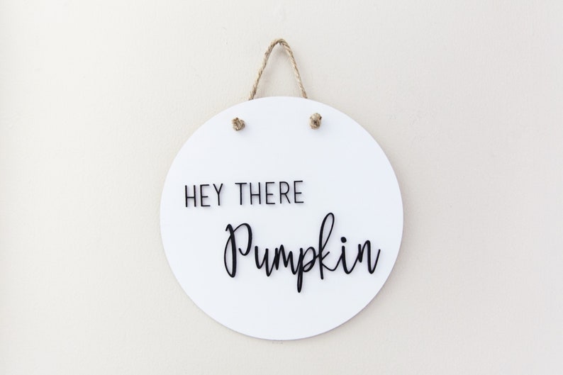 Fall Front Door Decor Hey There Pumpkin Sign | Etsy